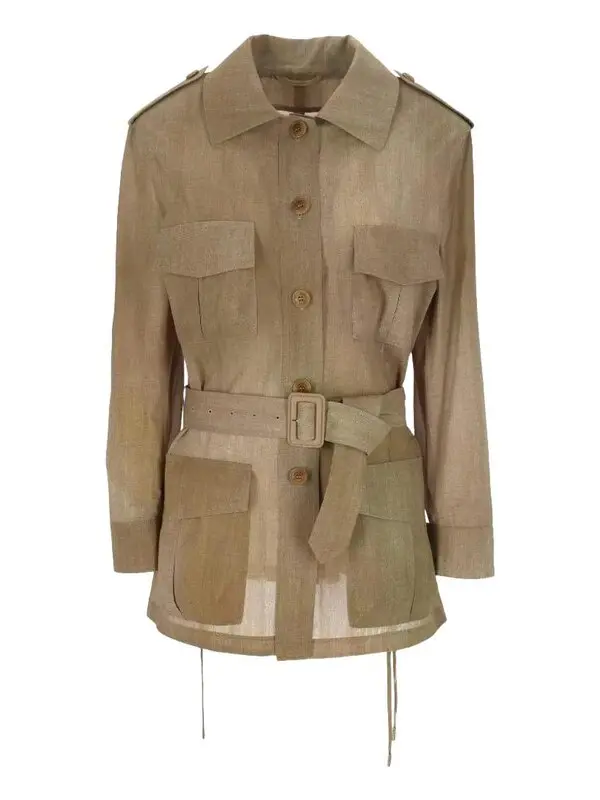 Ermanno Scervino Belted Shirt Jacket - Neutrals