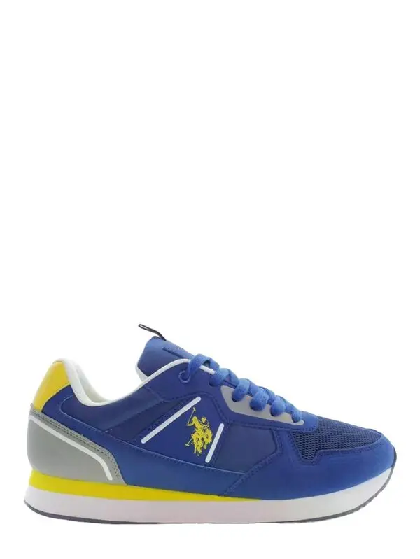 U.s. Polo Assn. Logo-patch Panelled Sneakers - Blue