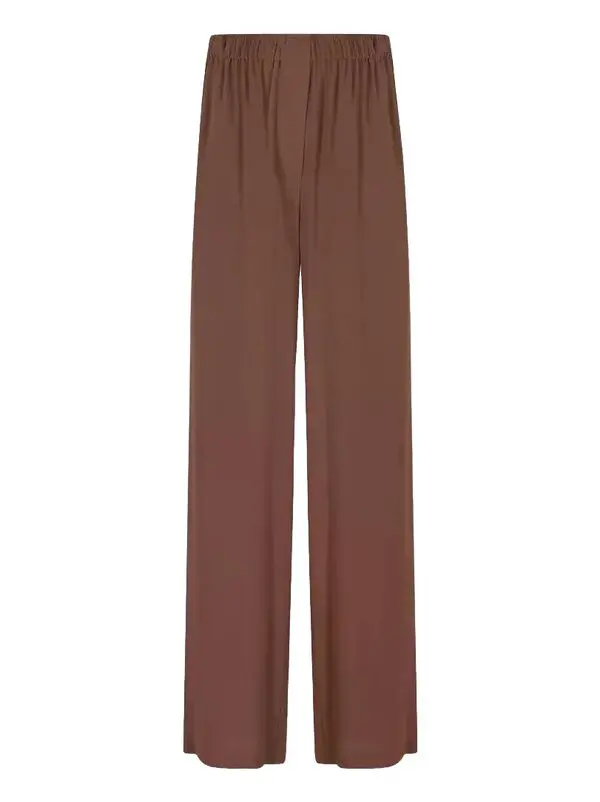 Federica Tosi Elasticated-waistband Wide Leg Trousers - Brown
