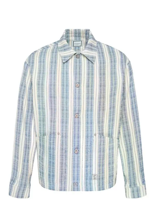 WOOYOUNGMI Stripe-pattern Textured Jacket - Neutrals