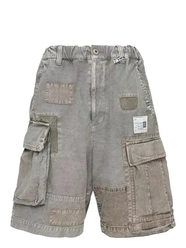Mihara Yasuhiro Repaired Cotton Cargo Shorts - Grey