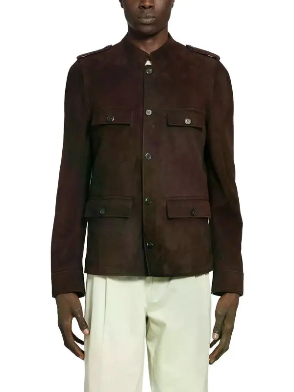 Prada Suede Four-pocket Jacket - Brown