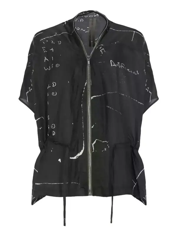 Rick Owens Printed Zip-up Jacket - Black