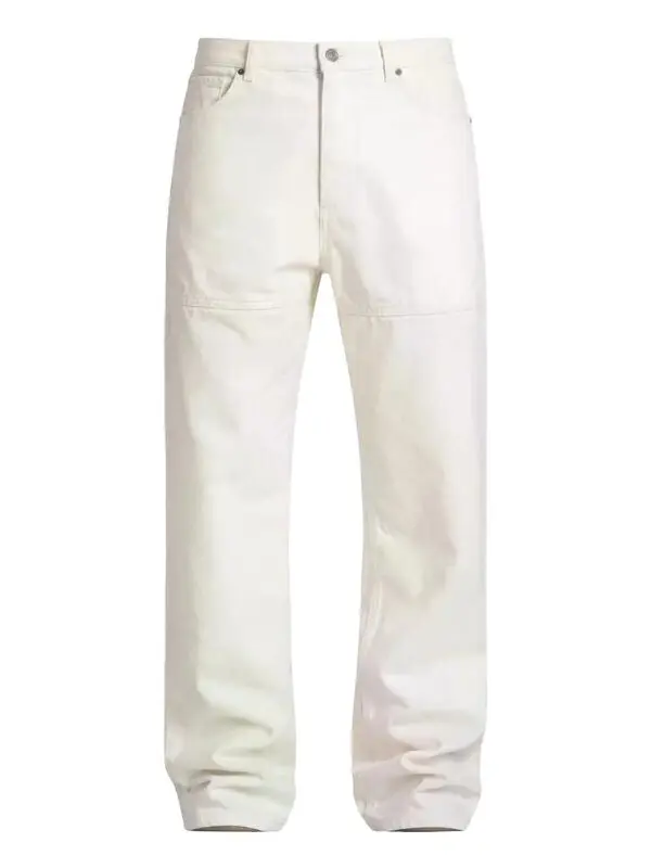 PAURA Paneled Straight Leg Jeans - Neutrals
