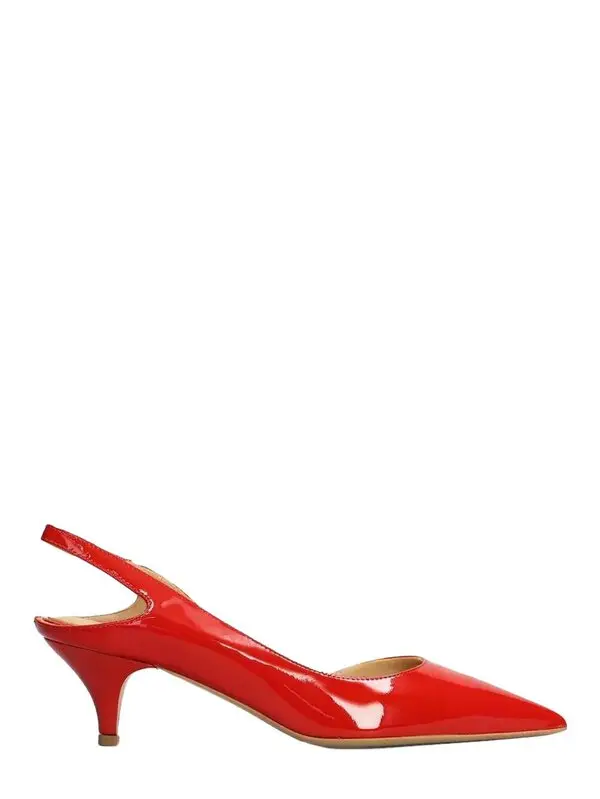 FRATELLI RUSSO Patent-leather Slingback Pumps - Red