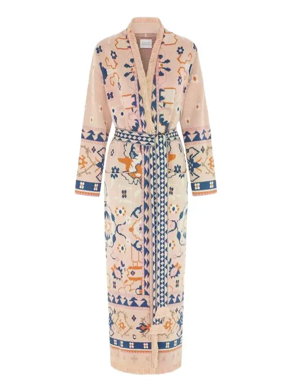 HAYLEY MENZIES Fringed Trim Coat - Neutrals