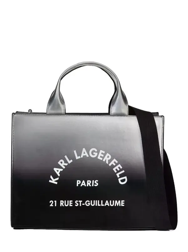 Karl Lagerfeld Rue St-guillaume Dégradé Tote - Silver