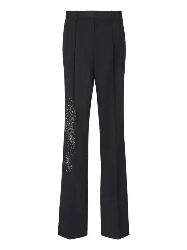Balmain Strass-embellished Tailored Trousers - Black