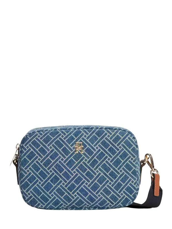 Tommy Hilfiger Monogram Print Shoulder Bag - Blue