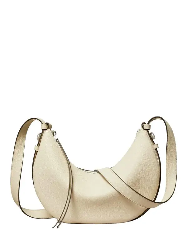 Tory Burch Romy Half Moon Bag - Light Cream