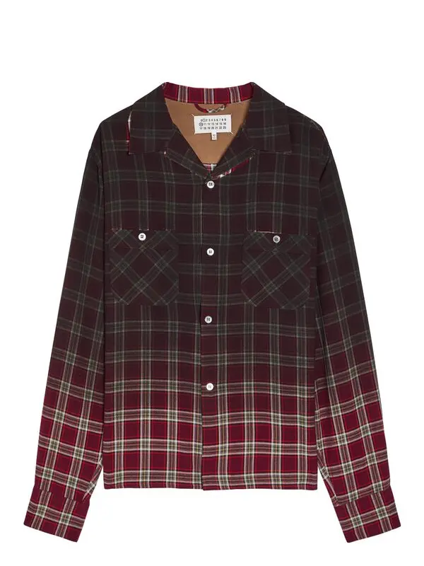 MAISON MARGIELA Checked Woven Shirt - Red