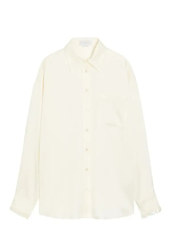 Stella McCartney Embellished Satin-crepe Shirt - Cream