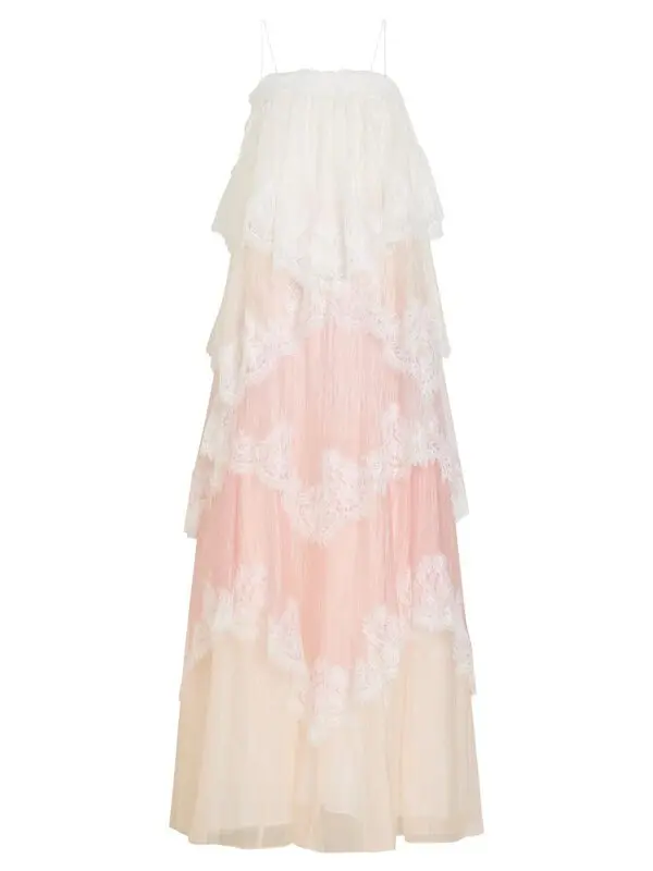 Aje Ophelia Tiered Chiffon Gown - Multicoloured