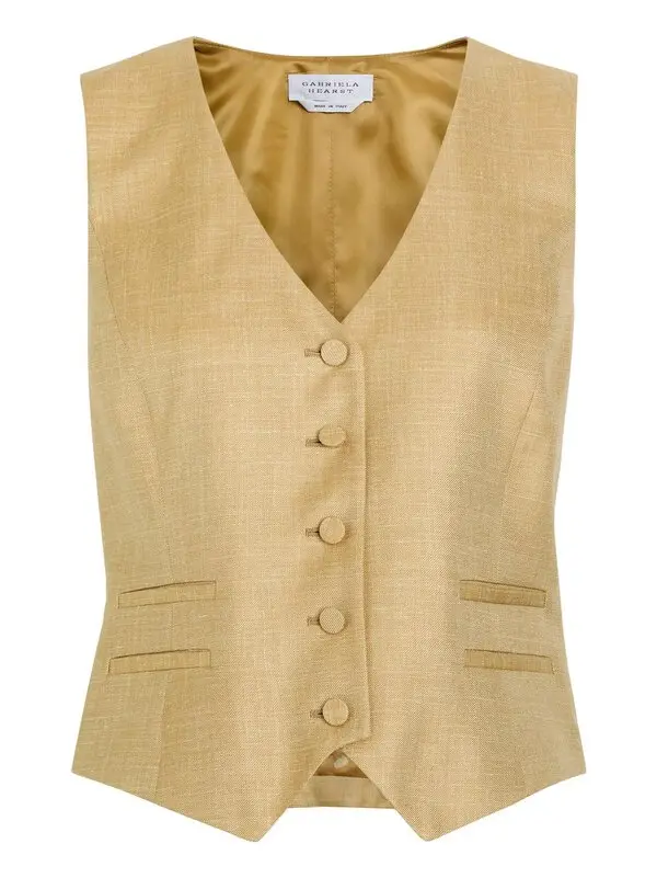 Gabriela Hearst Wool And Silk-blend Vest - Beige