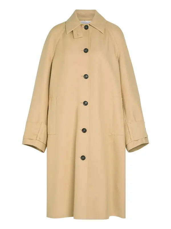 Another Tomorrow Cotton Coat - Khaki