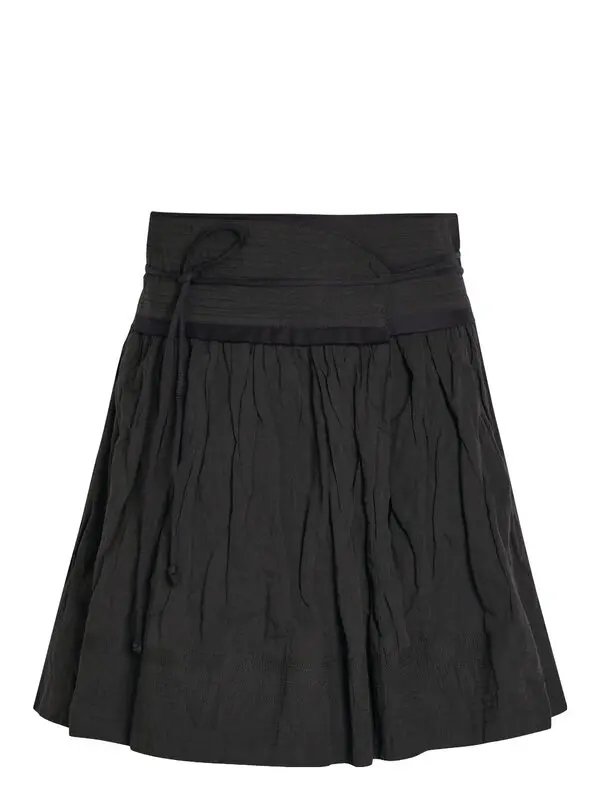 LEMAIRE Cotton-blend Mini Wrap Skirt - Dark Grey