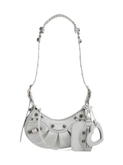 Balenciaga Le Cagole Xs Shoulder Bag - Silver Glitter