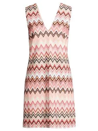 Missoni Mini Dress In Cotton And Viscose - Pink