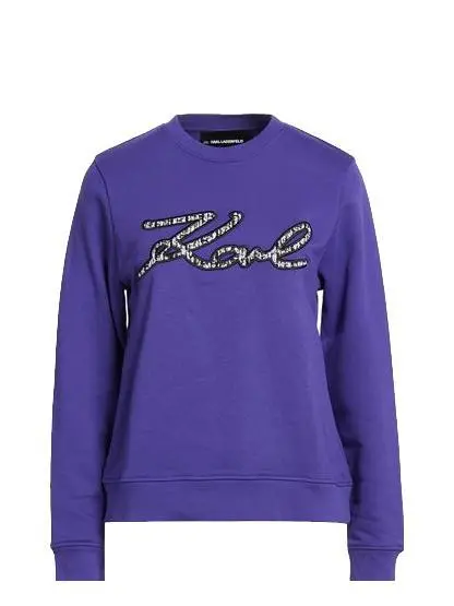 Karl Lagerfeld Organic Cotton And Recycled Polyester Sweatshirt - Purple