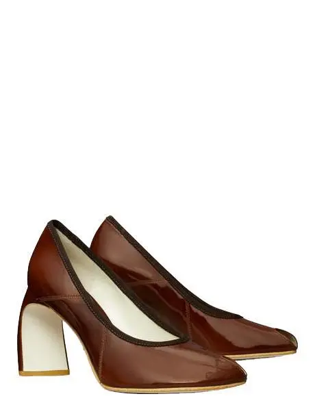 Tory Burch Peep Toe Pump - Russet Brown