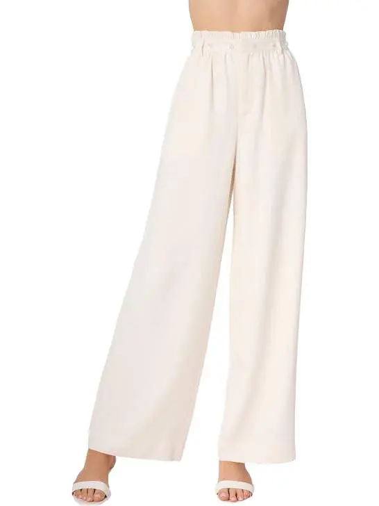 Cami Nyc Hudson Wide-leg Tencel Lyocell Pants - Ceramic