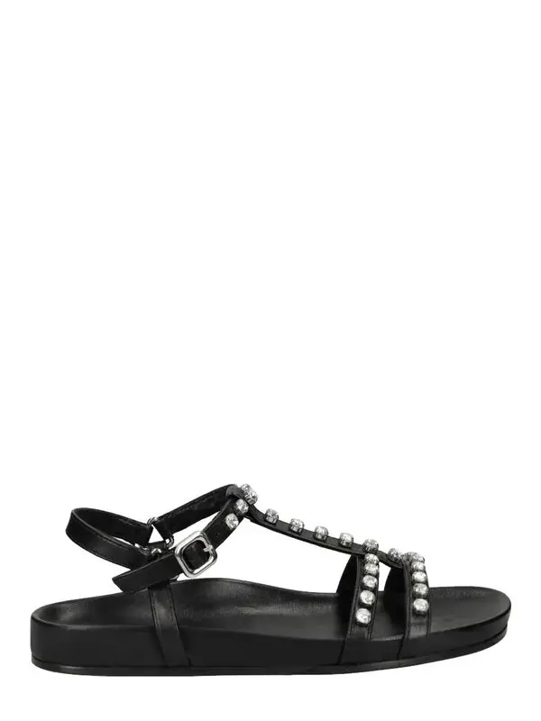 KENNEL&SCHMENGER Crystal-embellished Leather Sandals - Black