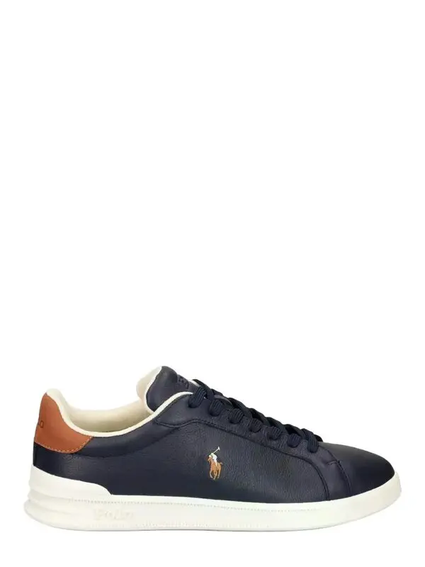 Polo Ralph Lauren Logo-embroidered Leather Sneakers - Blue