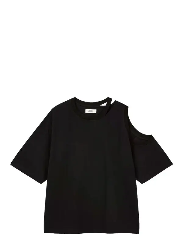 STUDIO TOMBOY Cut-out T-shirt - Black