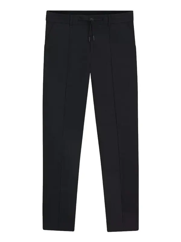 BOSS Drawstring-waist Trousers With Pintuck Detail - Black