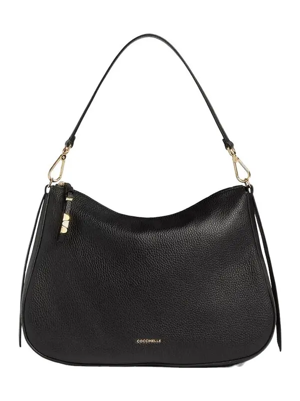 COCCINELLE Medium Nory Grainy Leather Shoulder Bag - Black