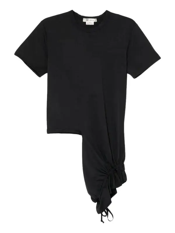 Comme Des Garçons Asymmetric Drawstring T-shirt - Black