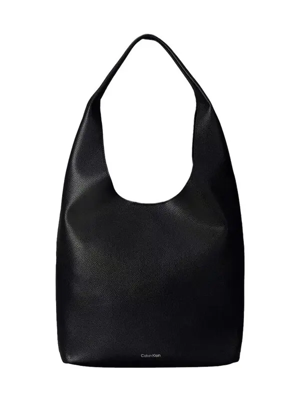 Calvin Klein Pebbled-texture Shoulder Bag - Black