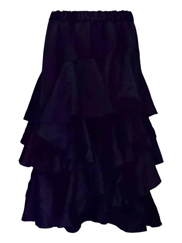Comme Des Garçons Tiered Ruffled Midi Skirt - Blue
