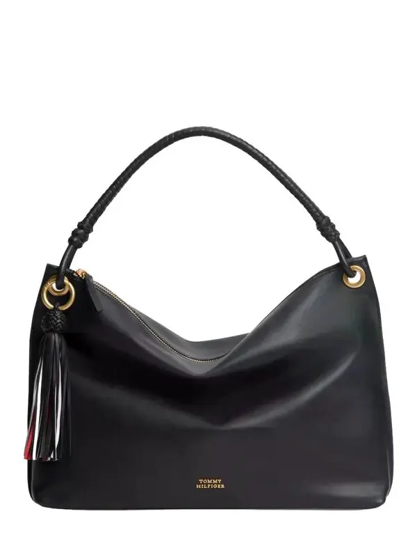 Tommy Hilfiger Tassel-detail Shoulder Bag - Black