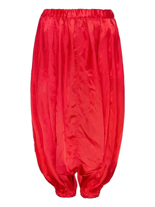 Comme Des Garçons Elasticated-waist Drop-crotch Trousers - Red