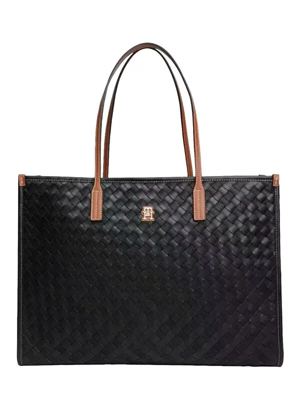 Tommy Hilfiger Woven-design Tote Bag - Black