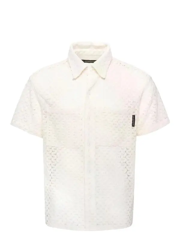 Andersson Bell Lace Short-sleeve Shirt - Neutrals