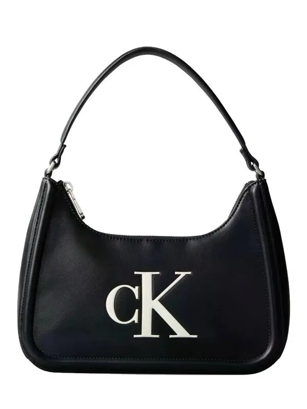 Calvin Klein Logo-print Shoulder Bag - Black