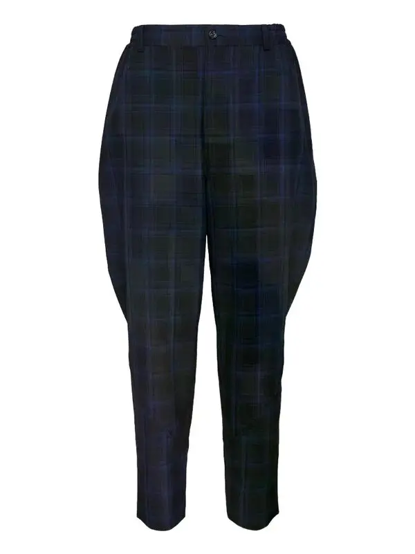 Comme Des Garçons Tartan-check Trousers - Blue