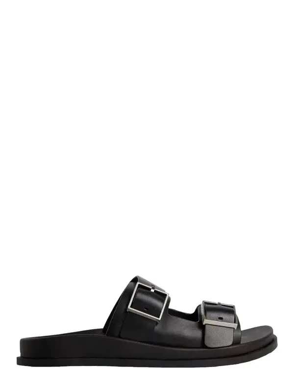 Calvin Klein Buckle-fastening Slides - Black