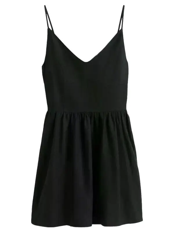 Tommy Hilfiger Smocked-back Flared Mini Dress - Black