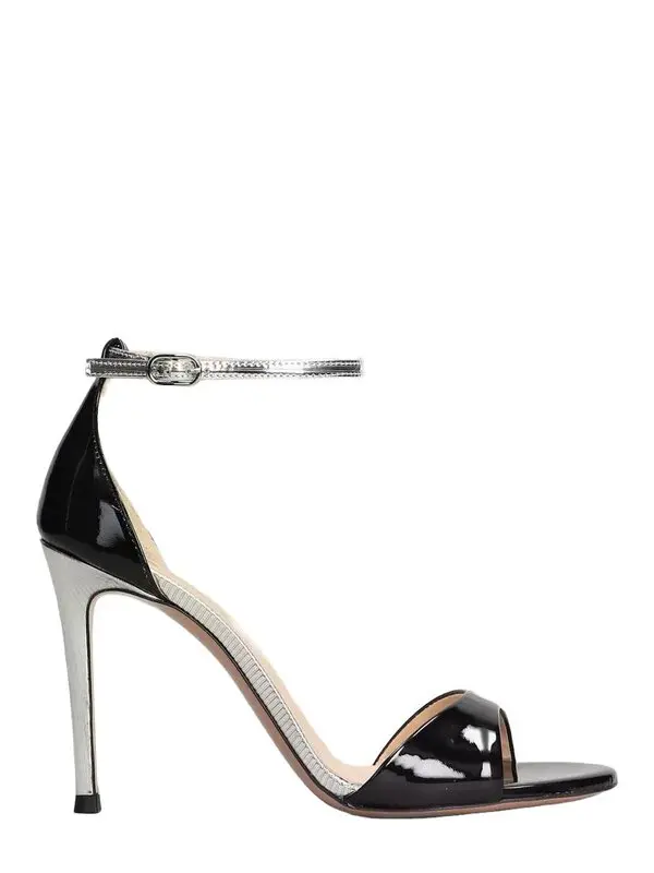 Roberto Festa Patent-leather Vitis Sandals - Black