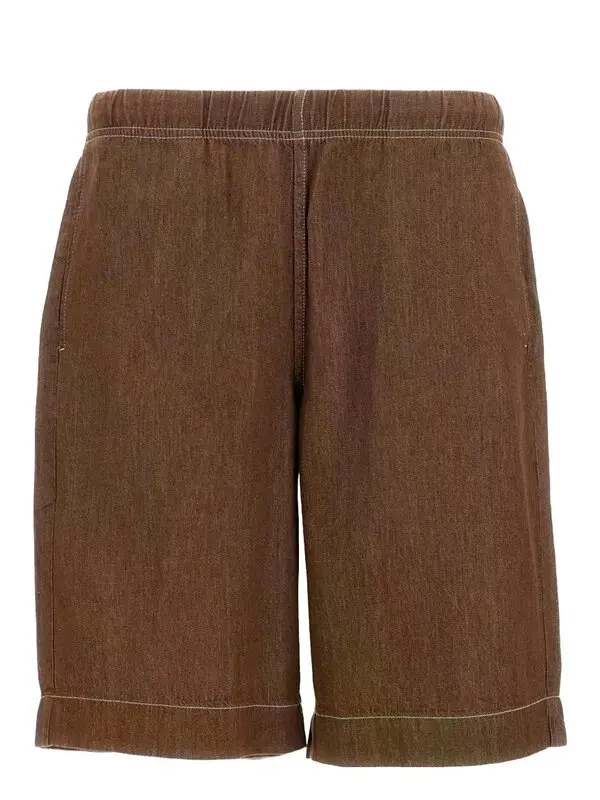 Paul Smith Contrast-stitch Elasticated-waist Shorts - Brown