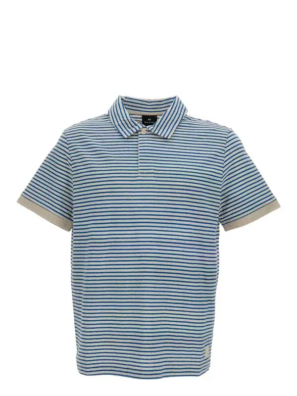 Paul Smith Striped Short-sleeve Polo Shirt - Blue