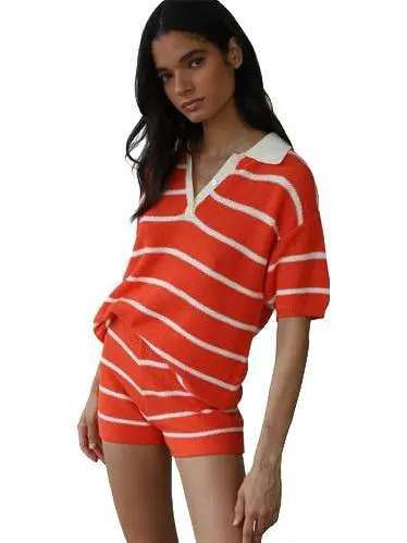Callahan Doris Oversized Polo - Poppy