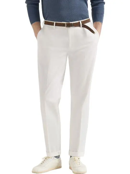 Brunello Cucinelli Comfort Gabardine Trousers - Snow