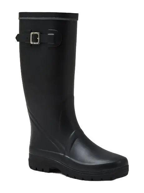 LANDS' END Squall Buckle Tall Rain Boots - Black