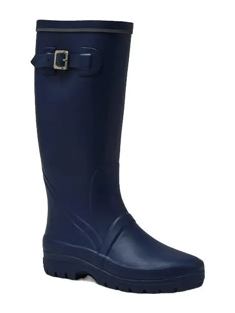 LANDS' END Squall Buckle Tall Rain Boots - Deep Sea Navy