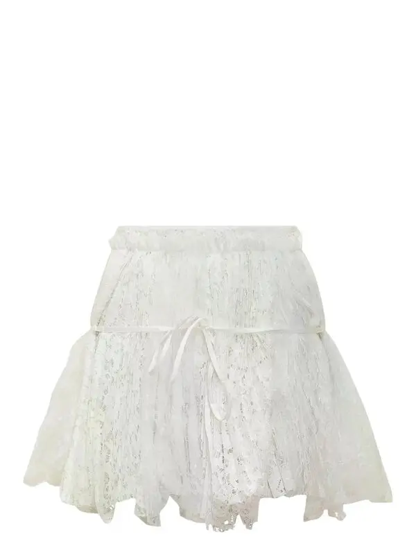 JW Anderson Lace Trim Tie-fastening Skirt - White
