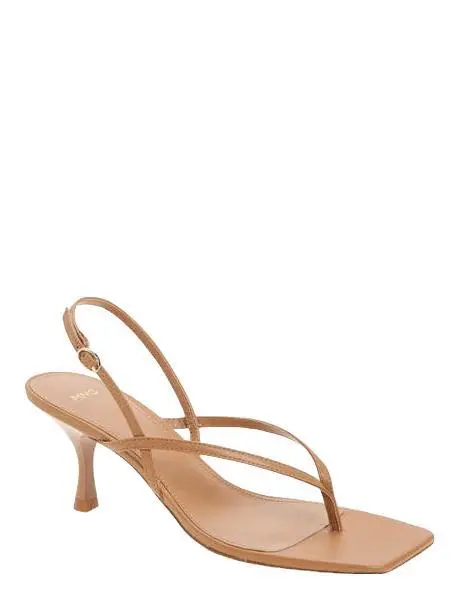 Mango Ross Stiletto Heel Sandals - Caramel